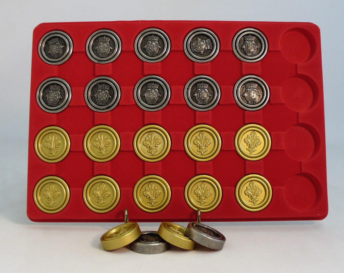 Checkers - Metal Florentine Checkers – WorldWise Imports