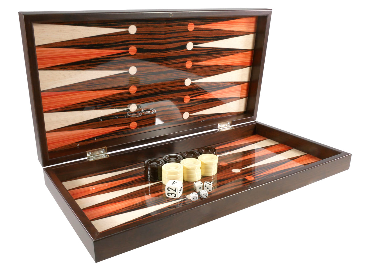Backgammon- 15" Simple Wood Grain Backgammon Set – WorldWise Imports